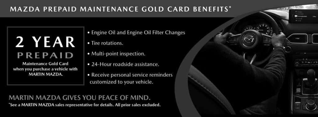 Prepaid Maintenance Gold Card | Martin Mazda