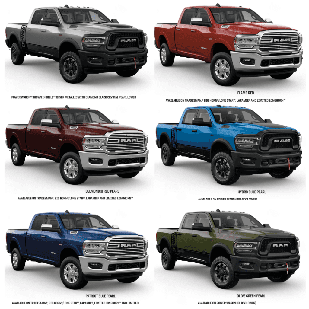 NEW RAM PICKUP COLOR OPTIONS | Wareing Motors