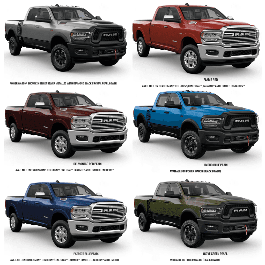 NEW RAM PICKUP COLOR OPTIONS | Wareing Motors